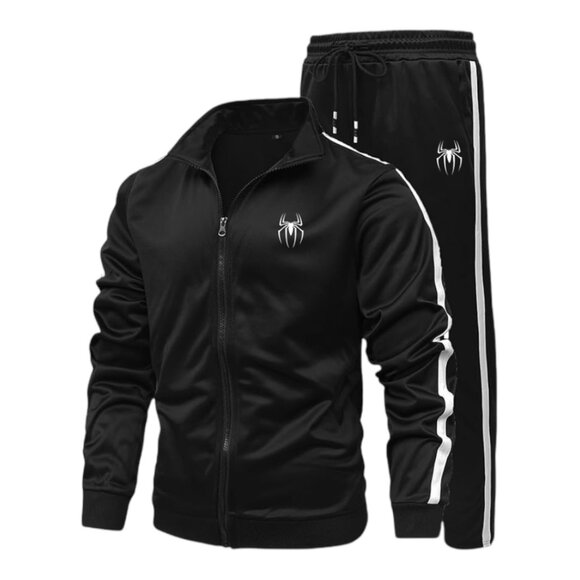 Shirts | Mens Spiderman Superhero Logo Tracksuit Black | Poshmark